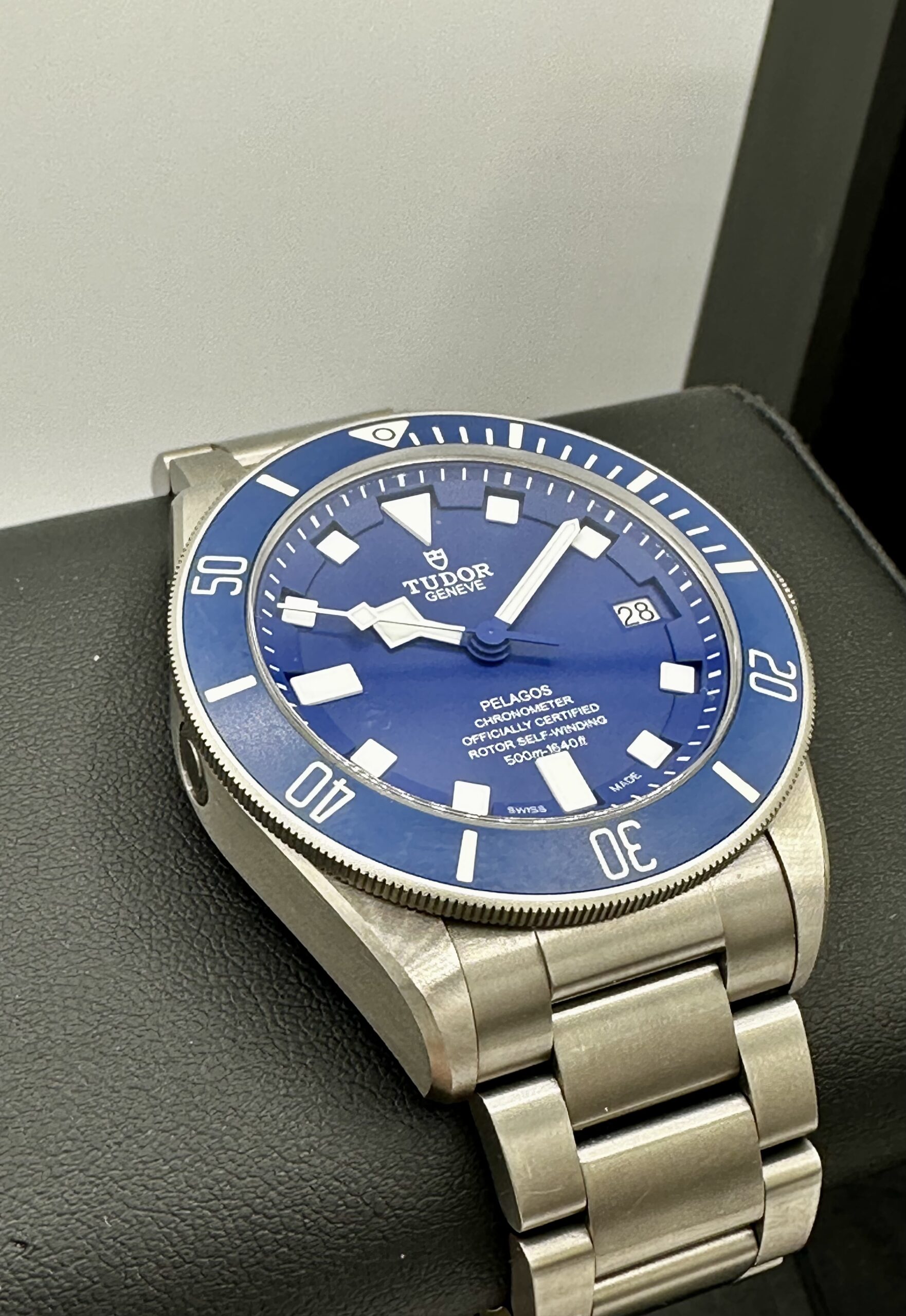 TUDOR PELAGOS 25600TB BLUE DIAL 500M TITANIUM CERAMIC BEZEL SWISS ...