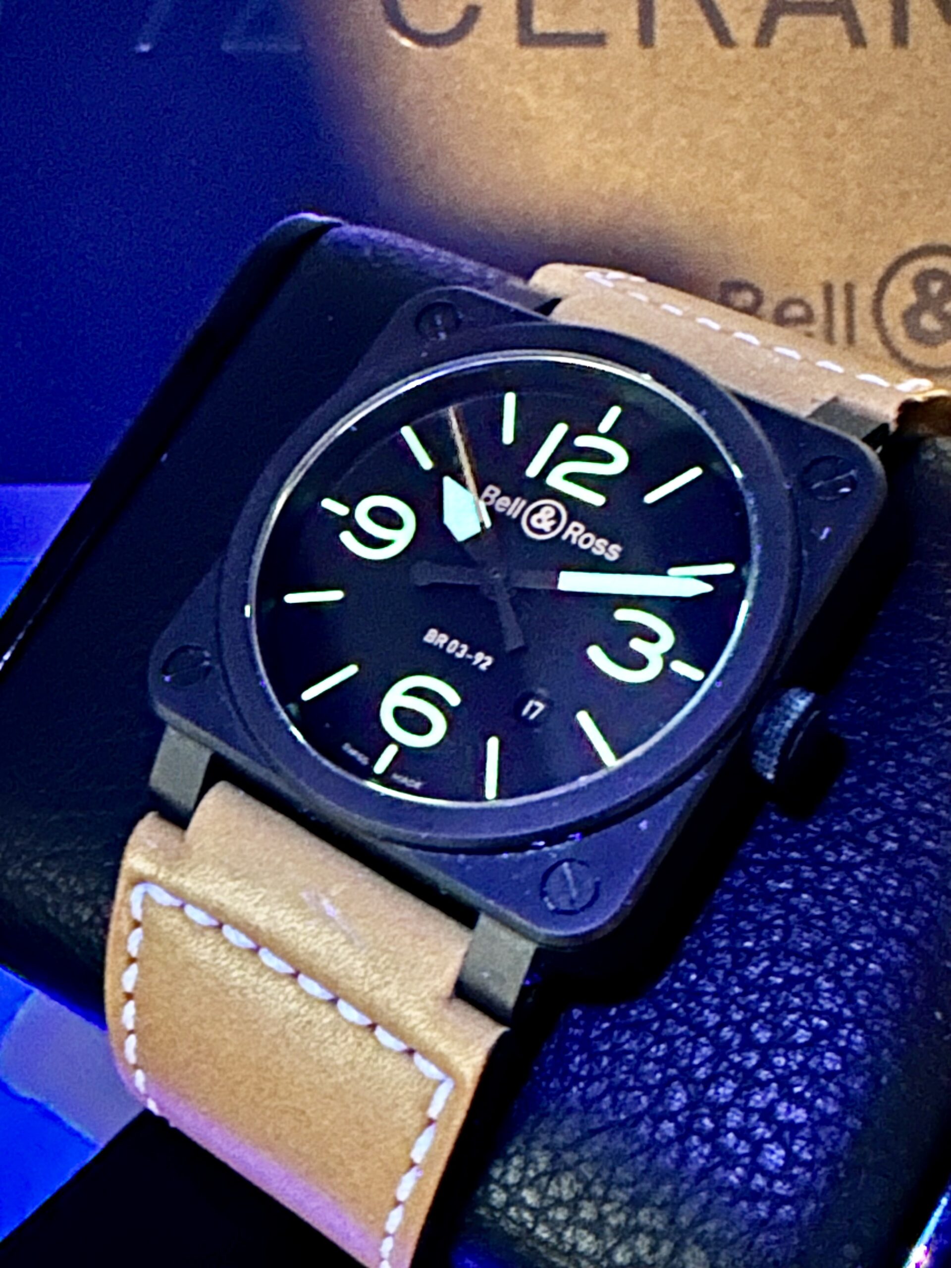 Bell & Ross BR03-92 Heritage Ceramic Black Dial 100m Swiss Automatic ...