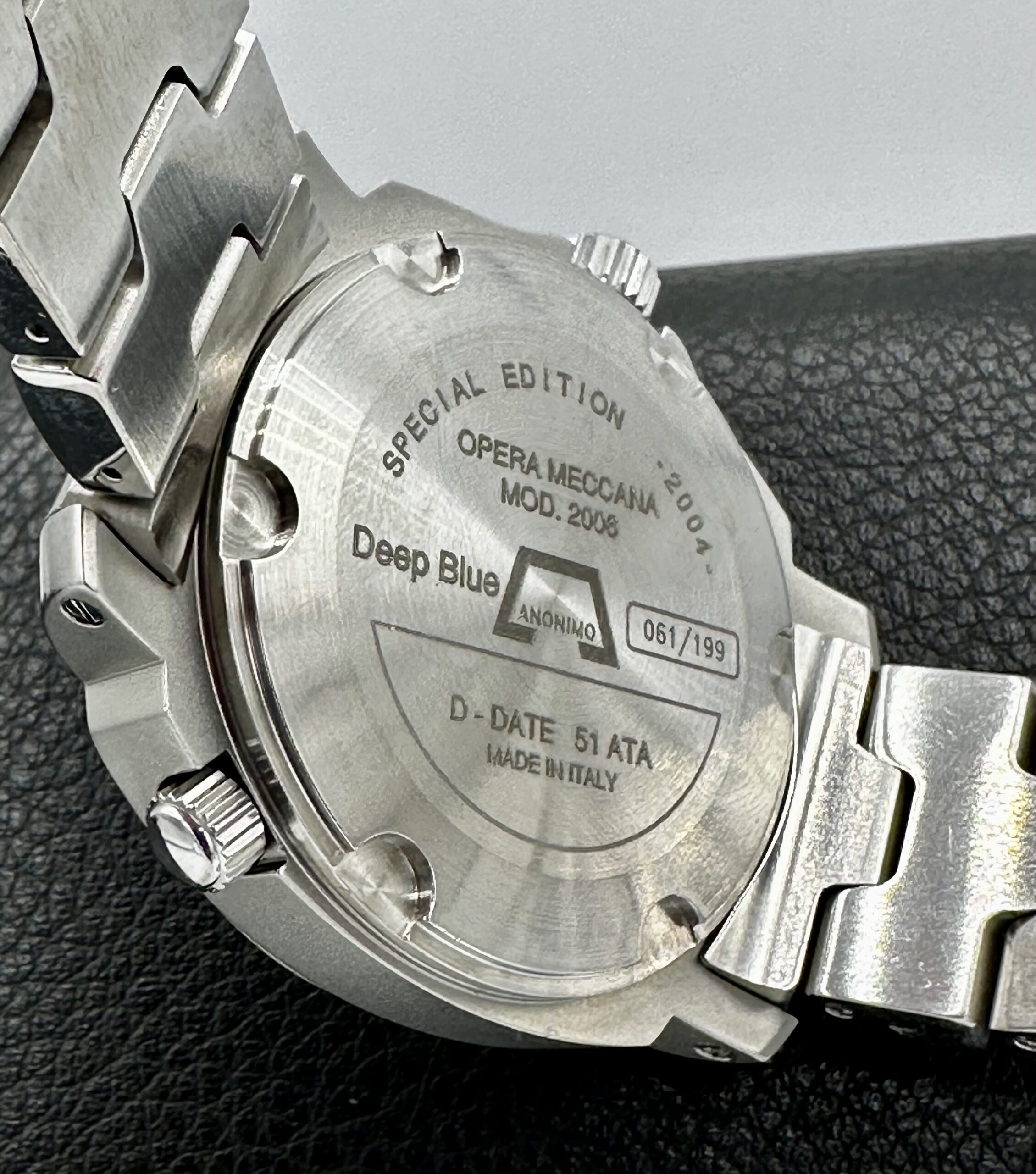 RARE ANONIMO Opera Meccana 2004 Special Edition Deep Blue D-Date Day ...