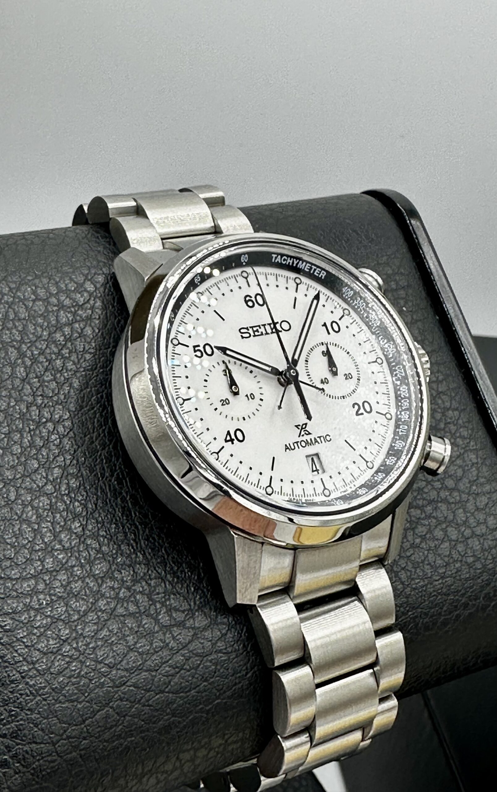 SEIKO PROSPEX Speedtimer Chronograph LIMITED EDITION White Dial SRQ035 ...