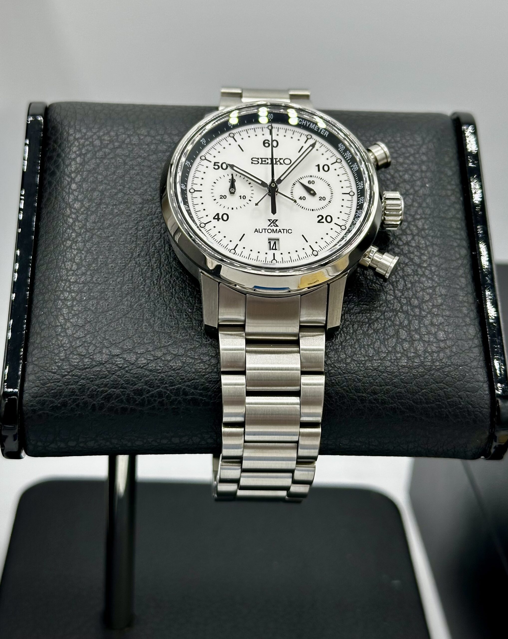 SEIKO PROSPEX Speedtimer Chronograph LIMITED EDITION White Dial SRQ035 ...
