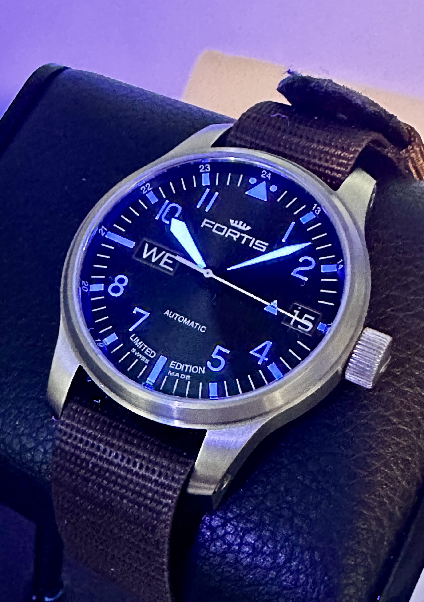 FORTIS Flieger Limited Edition Day Date 43mm Swiss Automatic Ref. 700. ...