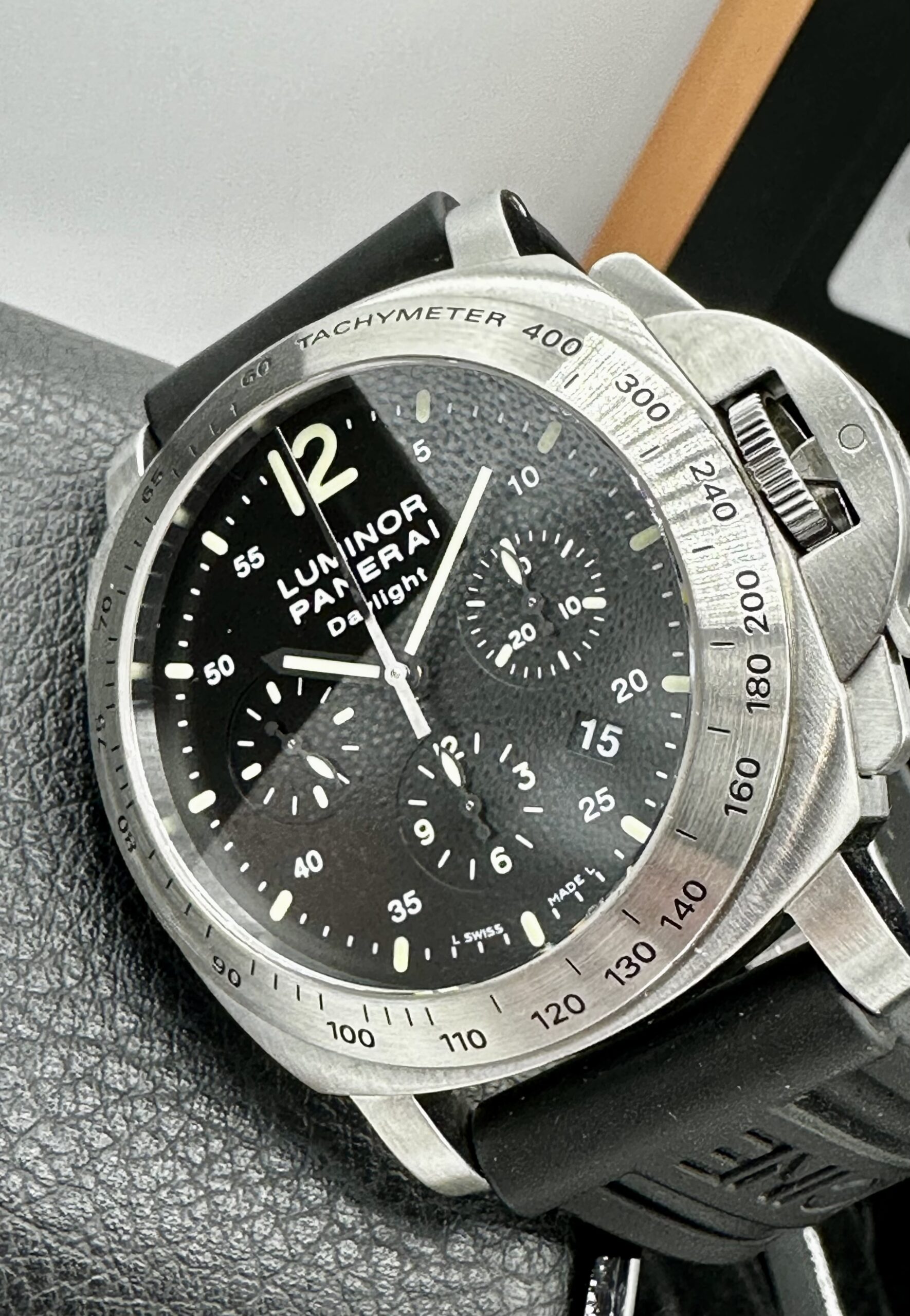 PANERAI LUMINOR DAYLIGHT Chrono PAM00250 44MM SWISS Automatic Movement ...