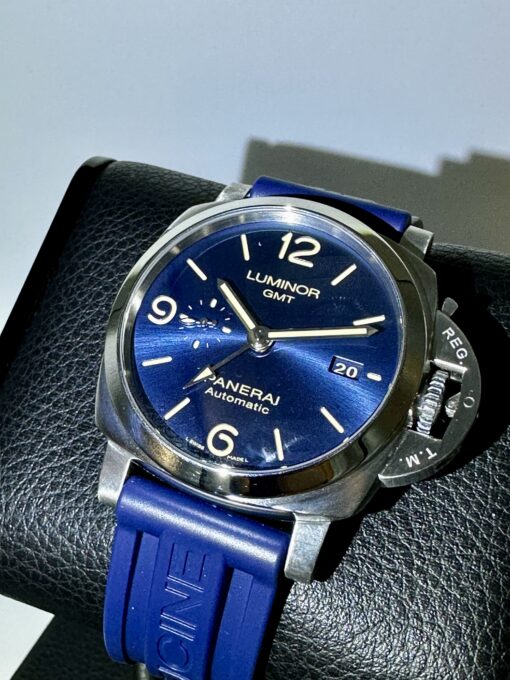 Panerai Luminor 1950 GMT Pam01033 Sunburst Blue Sandwich Dial 44mm Pam ...