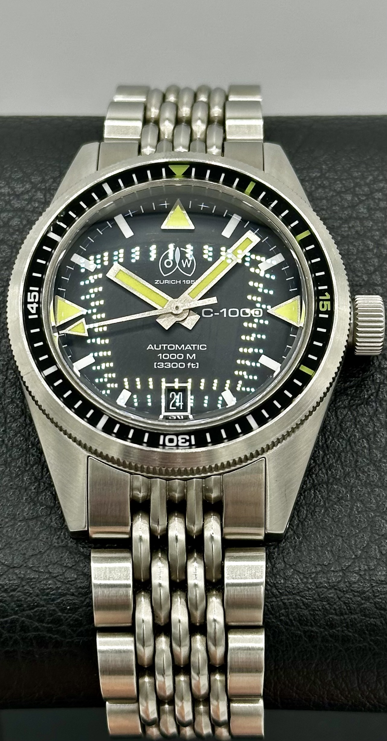OLLECH & WAJS O & W C-1000 RAF SWISS ETA AUTOMATIC 40MM 1000M DIVER ...