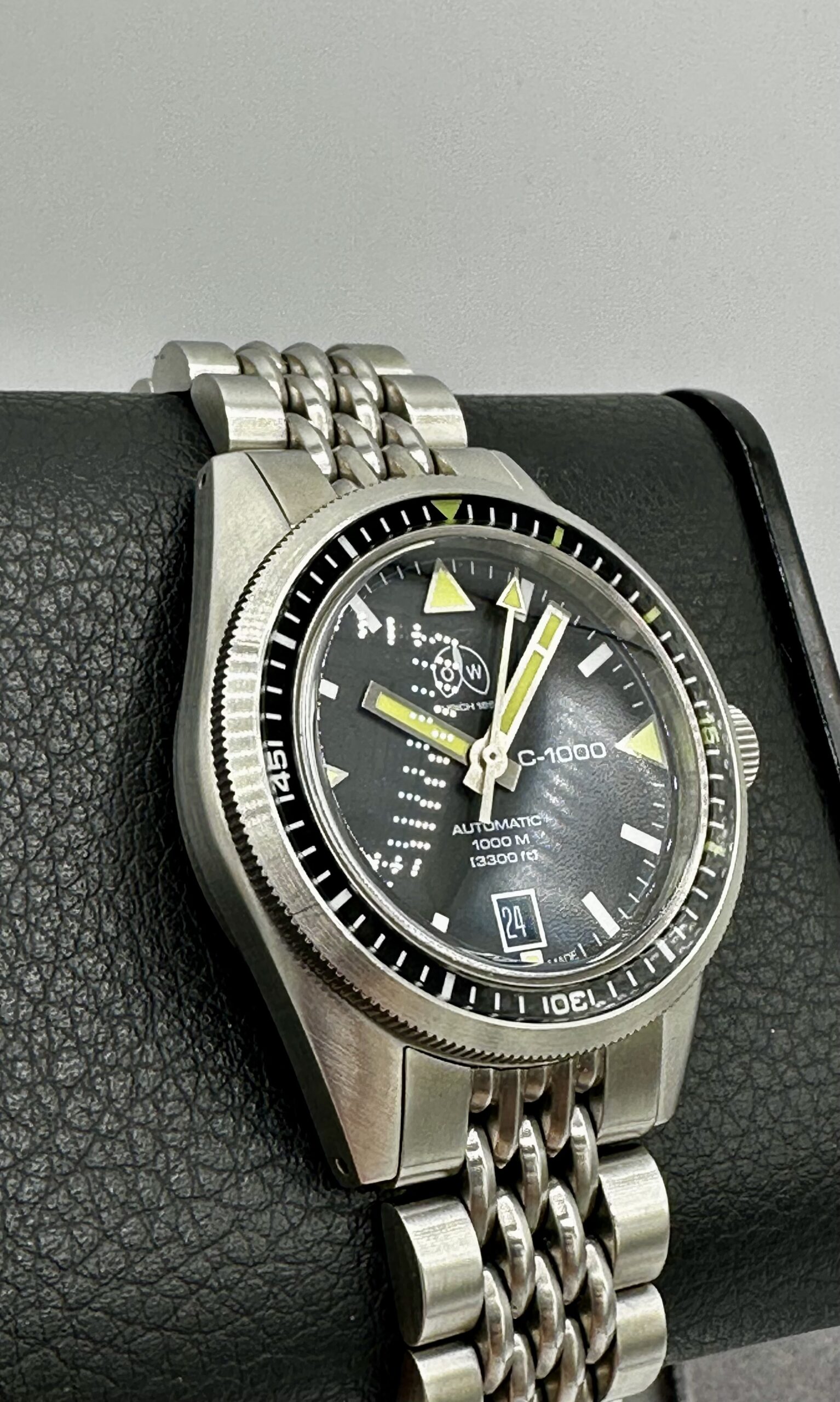 OLLECH & WAJS O & W C-1000 RAF SWISS ETA AUTOMATIC 40MM 1000M DIVER ...