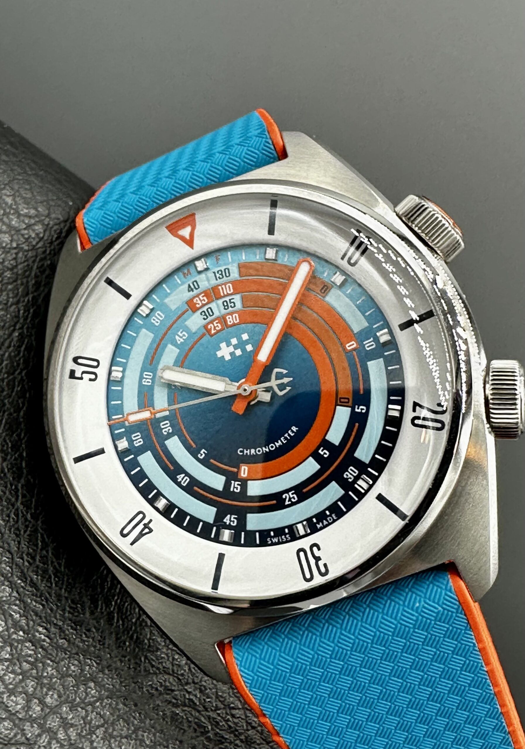 CHRISTOPHER WARD C65 SUPER COMPRESSOR ELITE Blue Orange 41mm Automatic ...