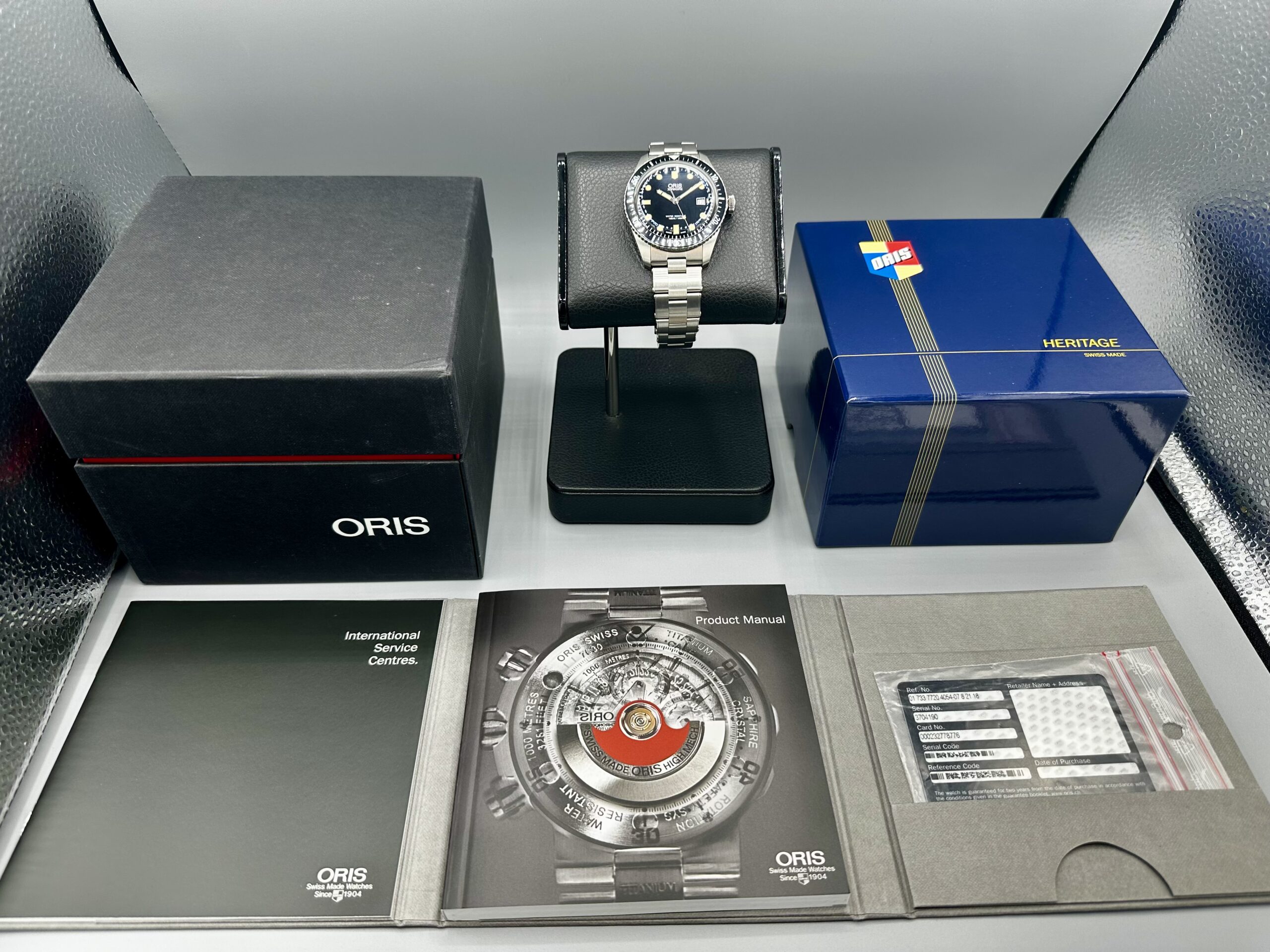 ORIS Divers Sixty-Five 65 42mm Swiss Automatic Black Dial 100m Bracelet ...