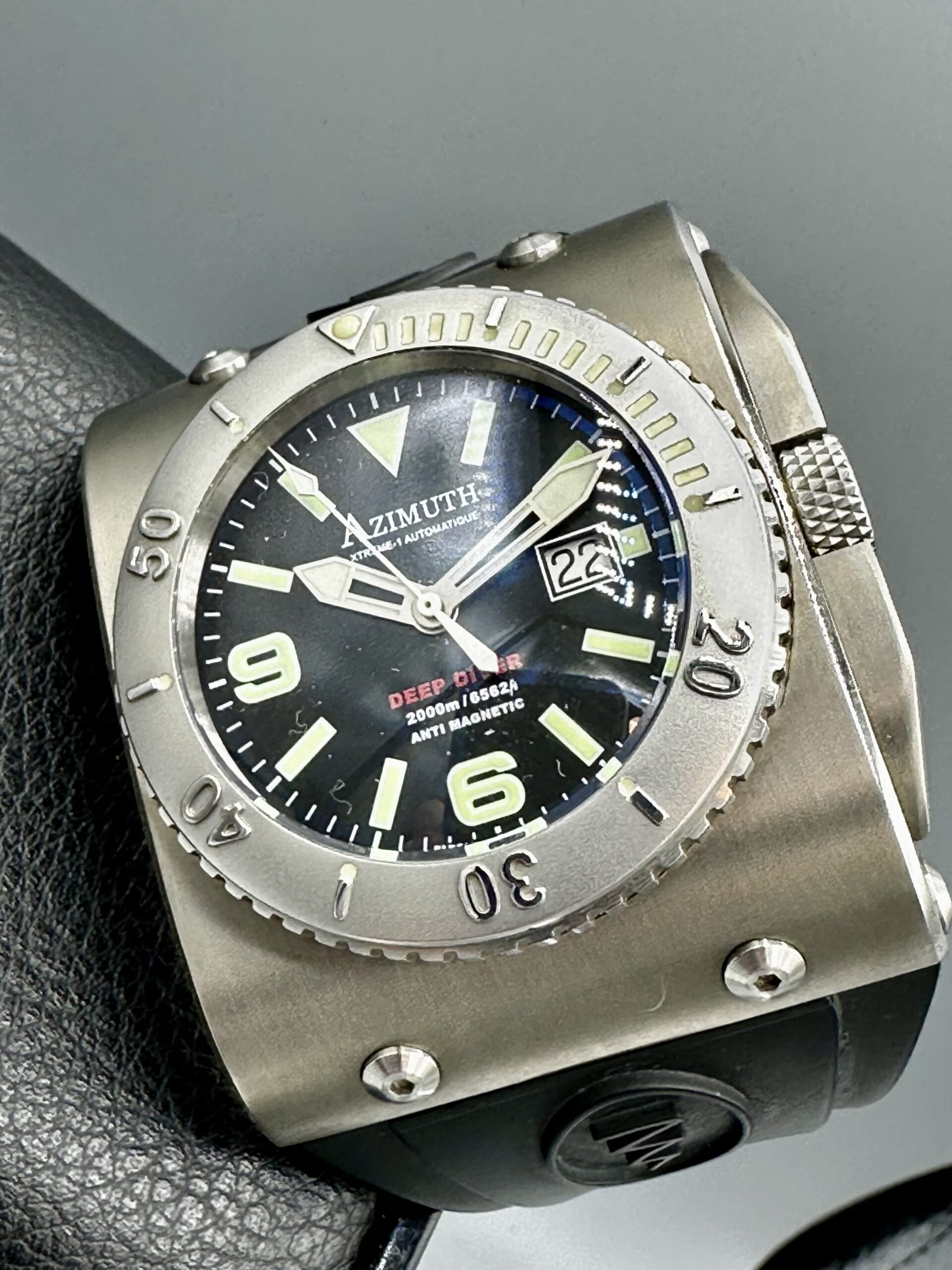 AZIMUTH XTREME-1 DEEP DIVER 2000M DIVER 46MM SWISS AUTOMATIC TITANIUM ...