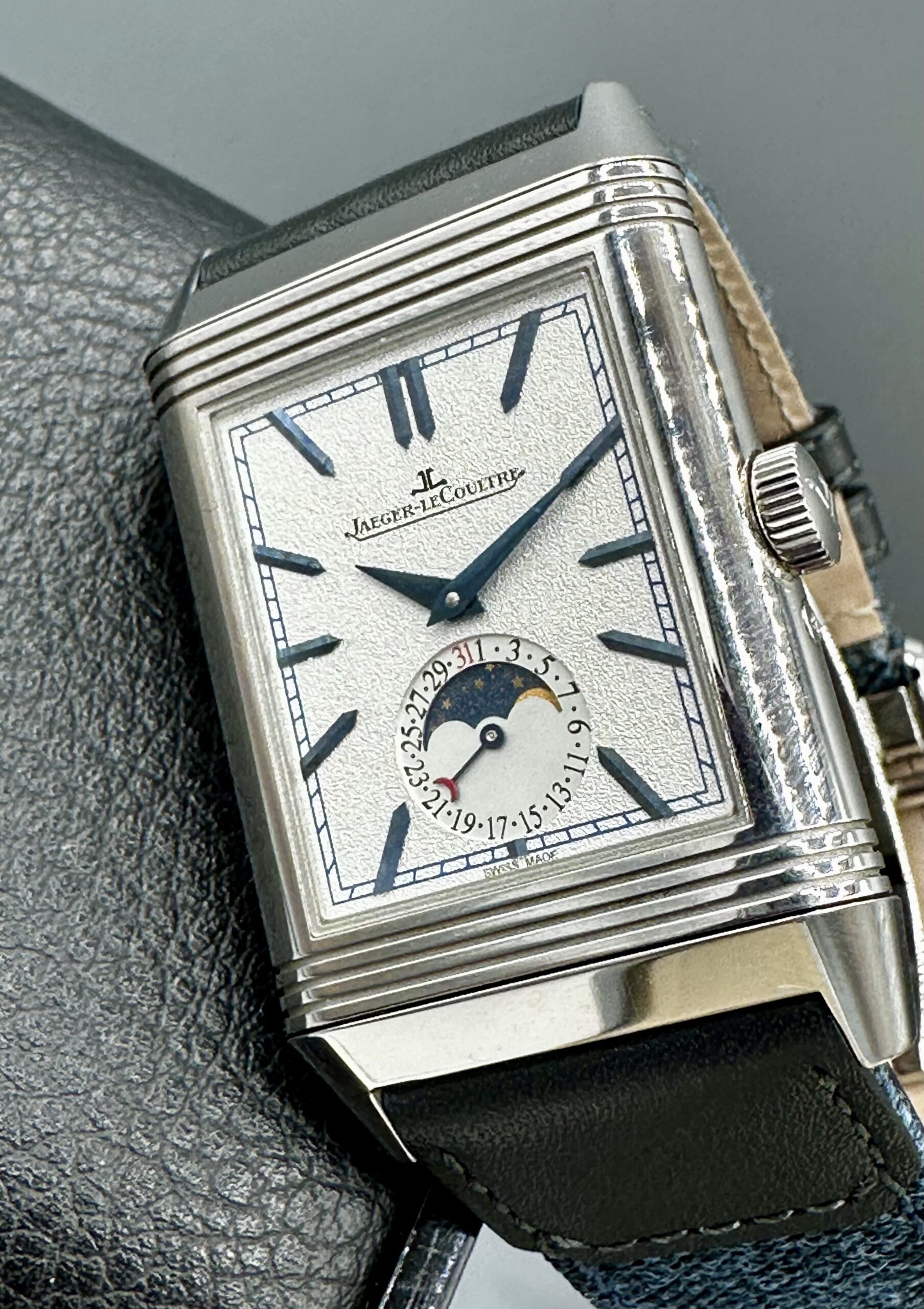 JLC Jaeger-LeCoultre Reverso Tribute Moon Q3958420 Day Night GMT Moon ...