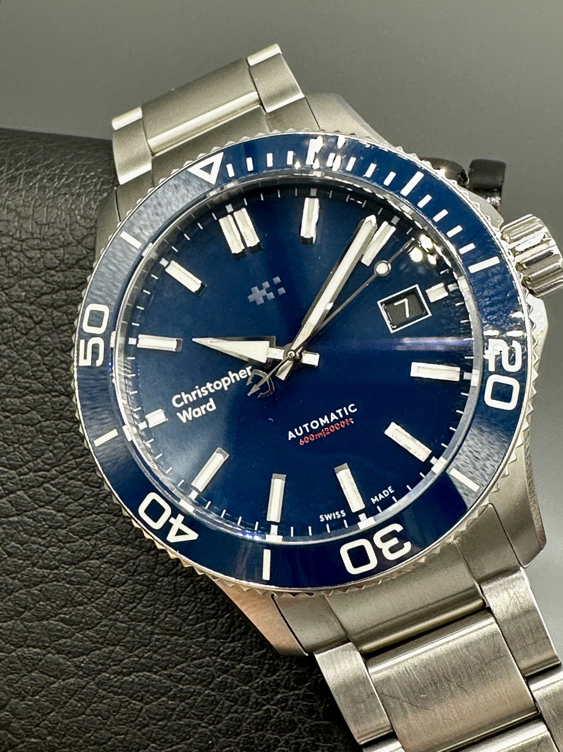 CHRISTOPHER WARD C60 TRIDENT PRO 600 BLUE DIAL SWISS AUTOMATIC 40MM ...
