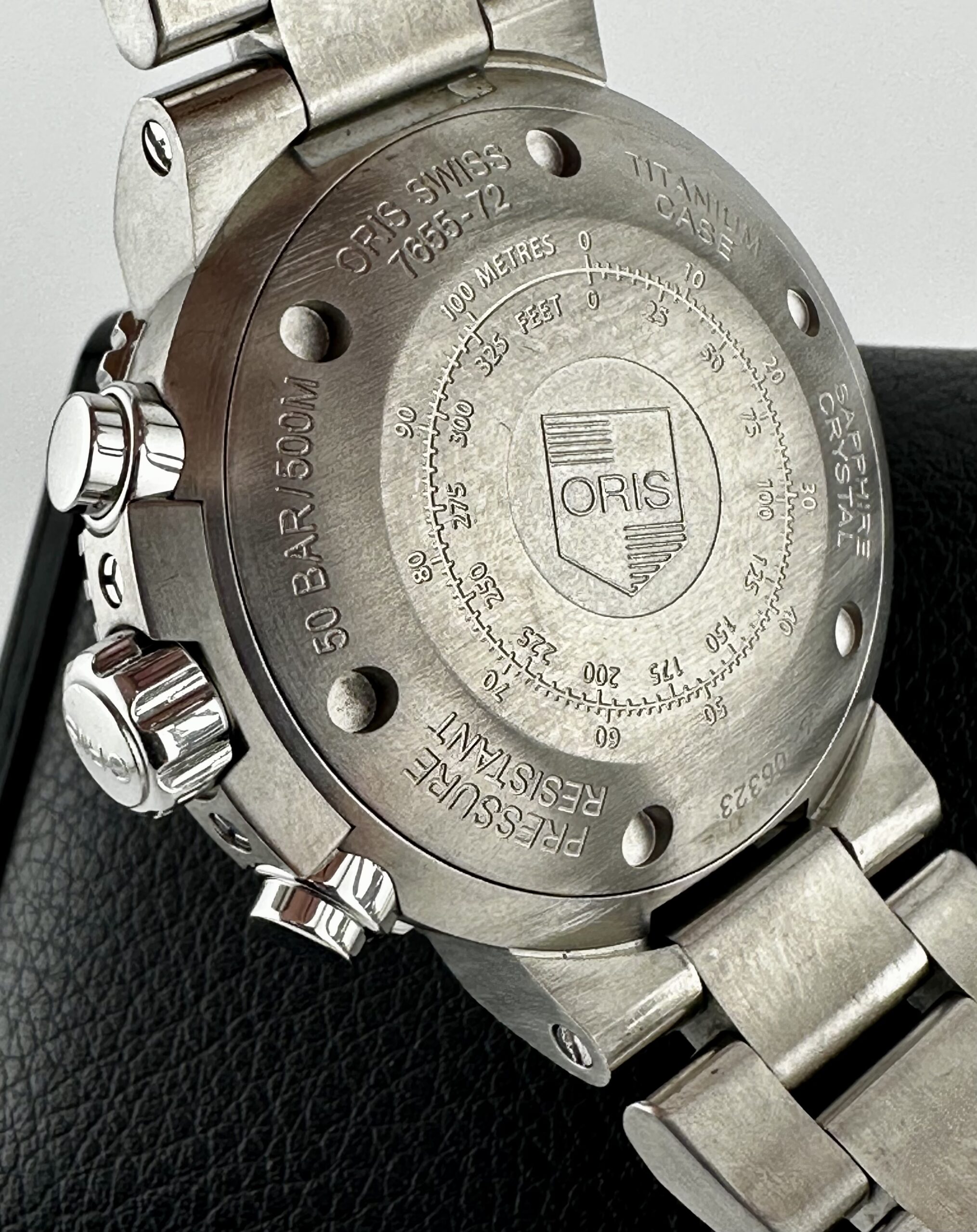 Oris Aquis TITAN Chronograph Titanium 46mm 500m Diver 01 674 7655 7253 ...