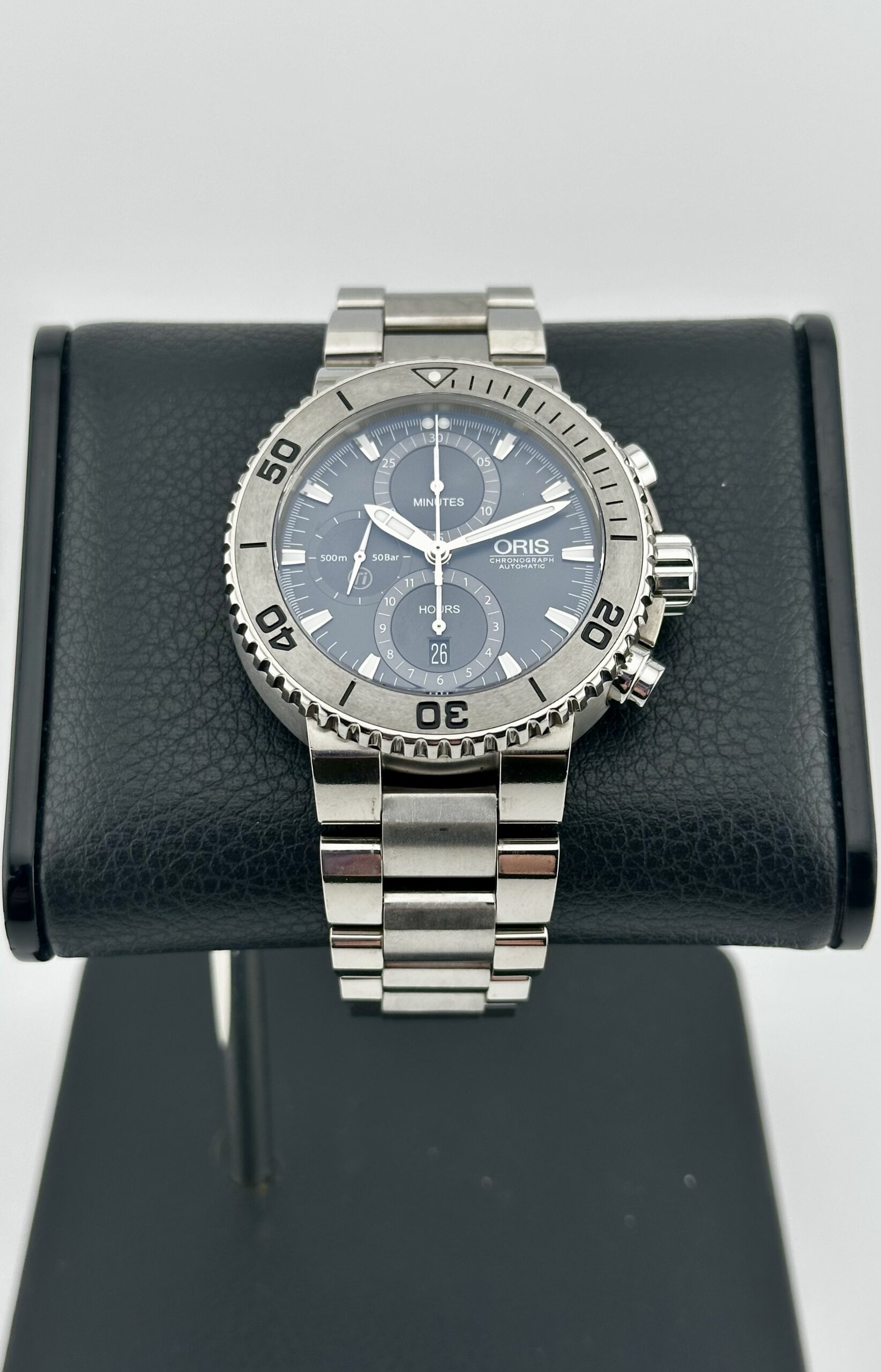Oris Aquis TITAN Chronograph Titanium 46mm 500m Diver 01 674 7655 7253 ...