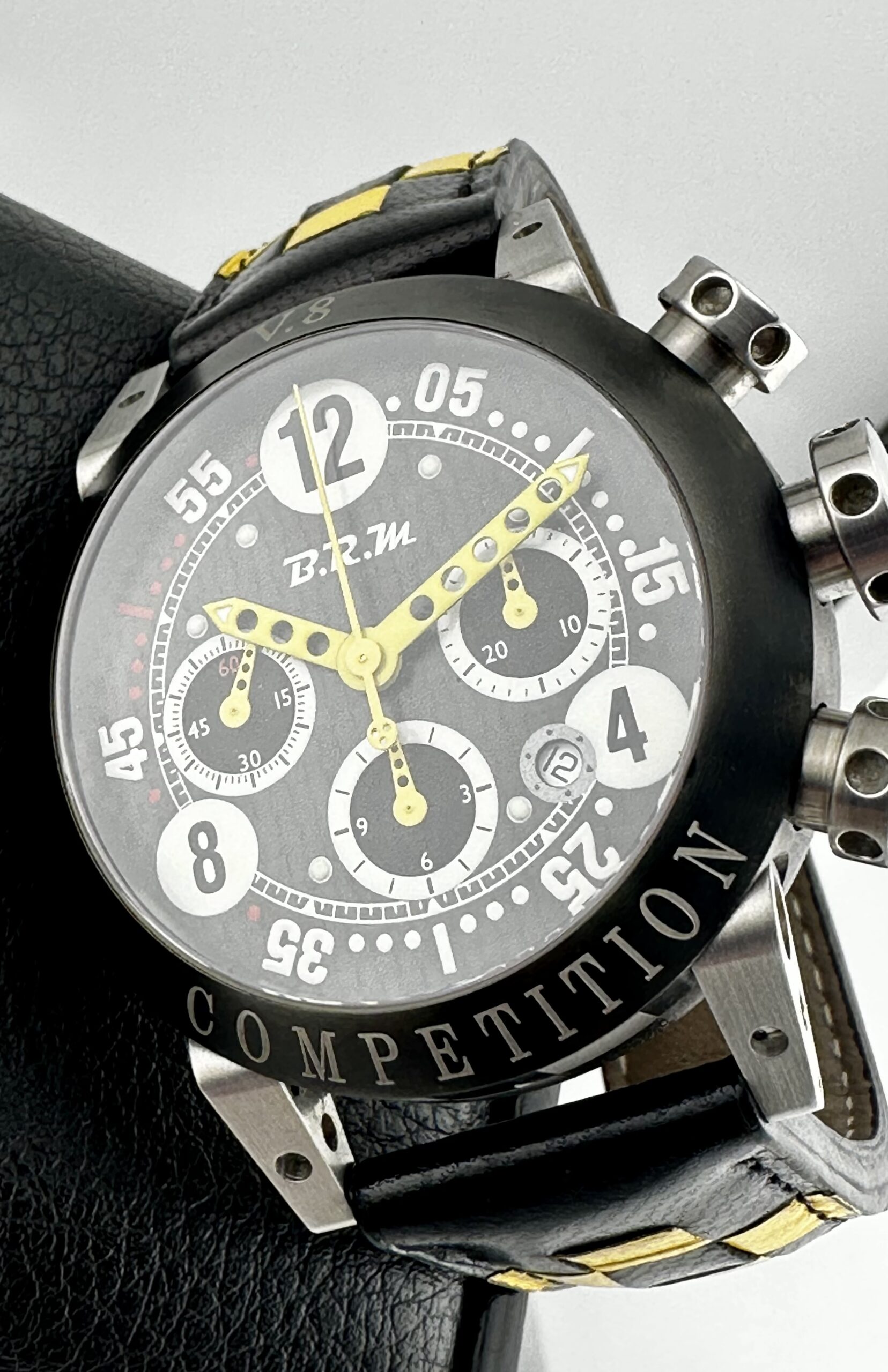 B.R.M BRM V8-44 COMPETITION Swiss Valjoux 7753 Automatic 44mm Checkered ...