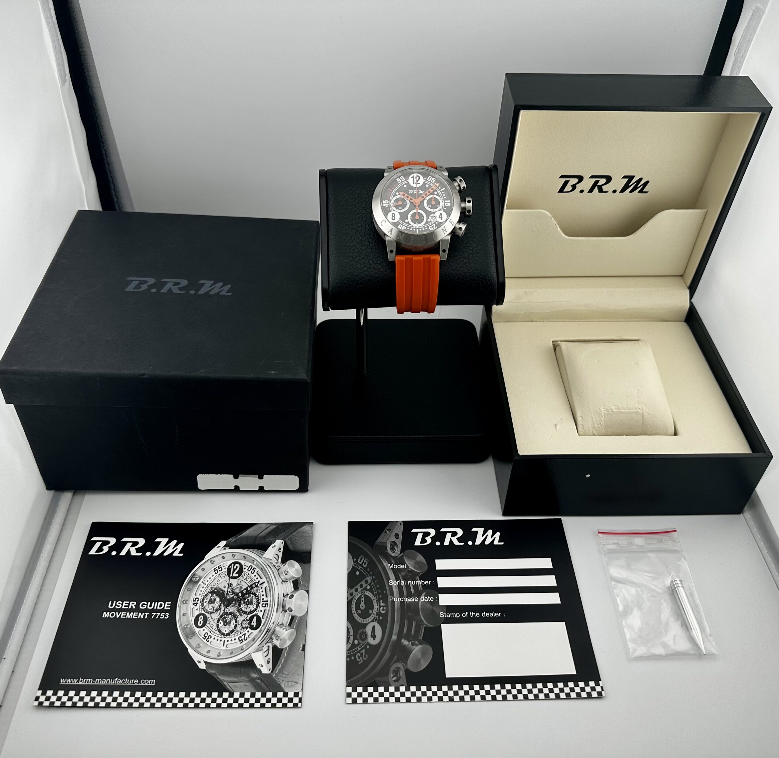 B.R.M BRM V8-44 CAMPIONE Swiss Valjoux 7753 Automatic 44mm Checkered ...