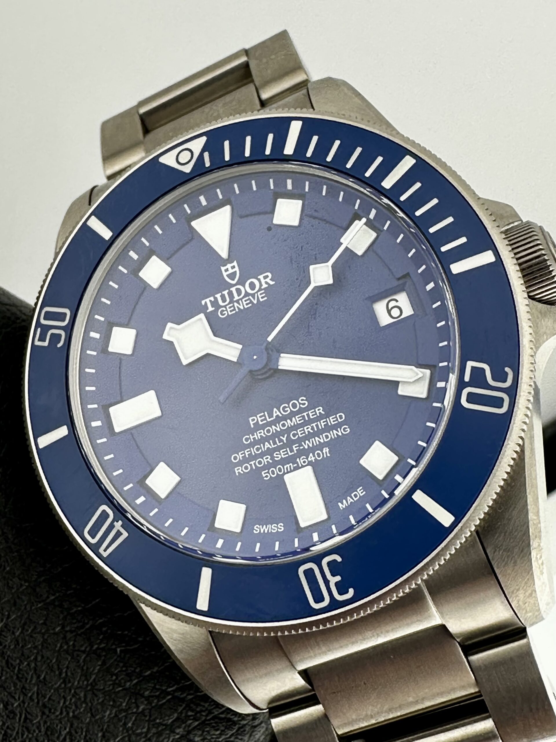 TUDOR PELAGOS 25600TB BLUE DIAL 500M TITANIUM CERAMIC BEZEL SWISS ...